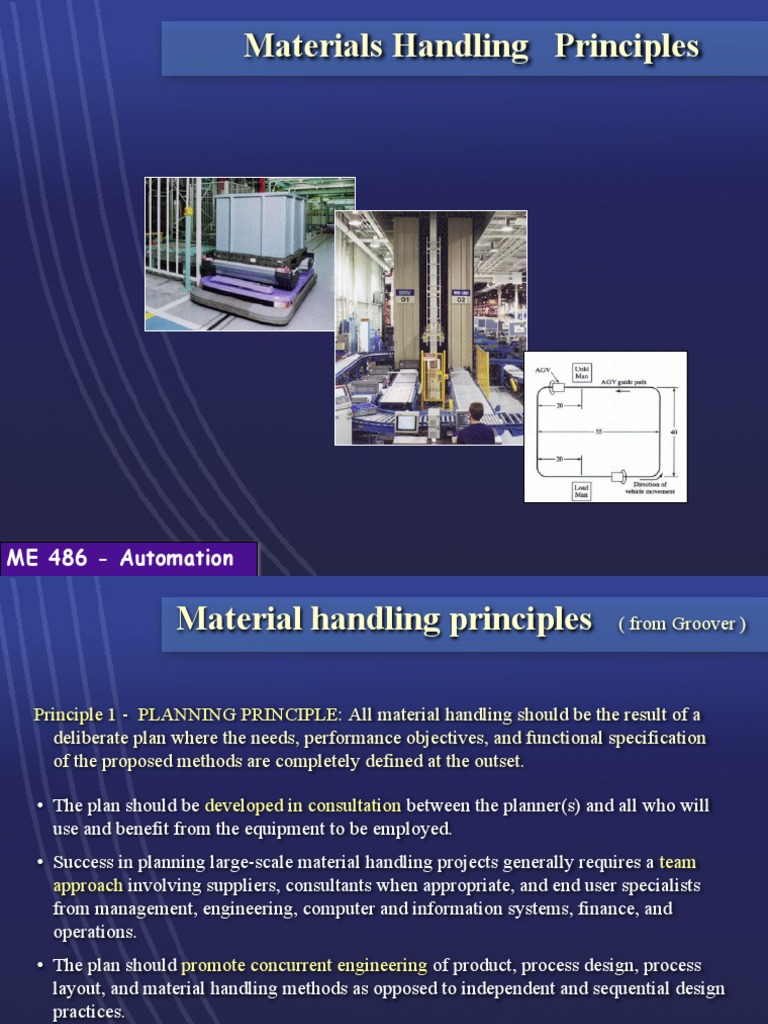 Material Handling Principles | Download Free PDF | Automation ...