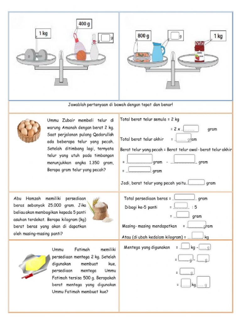 Satuan Berat Kelas 2 | PDF