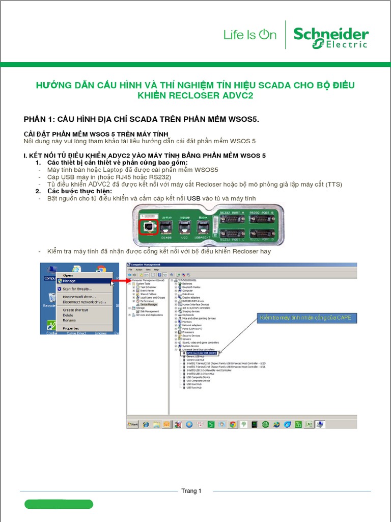 Huong Dan Cai Dat Tu Dieu Khien Recloserlbs Advc | PDF