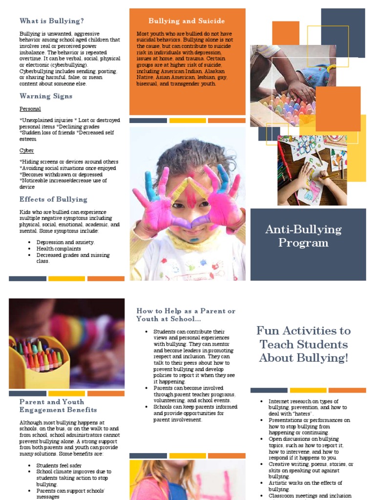Anti-Bullying Brochure | PDF | Bullying | Psychology