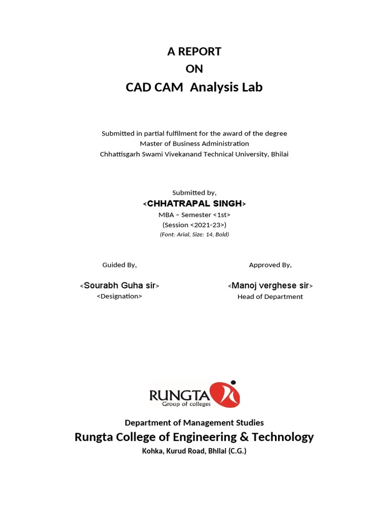 CAD CAM Analysis Lab Report Overview | PDF | Network Topology ...