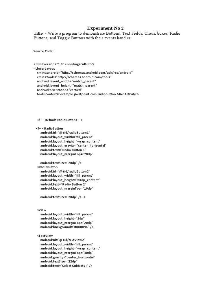 Demonstrating Radio Buttons, Checkboxes, and Other Form Controls with ...