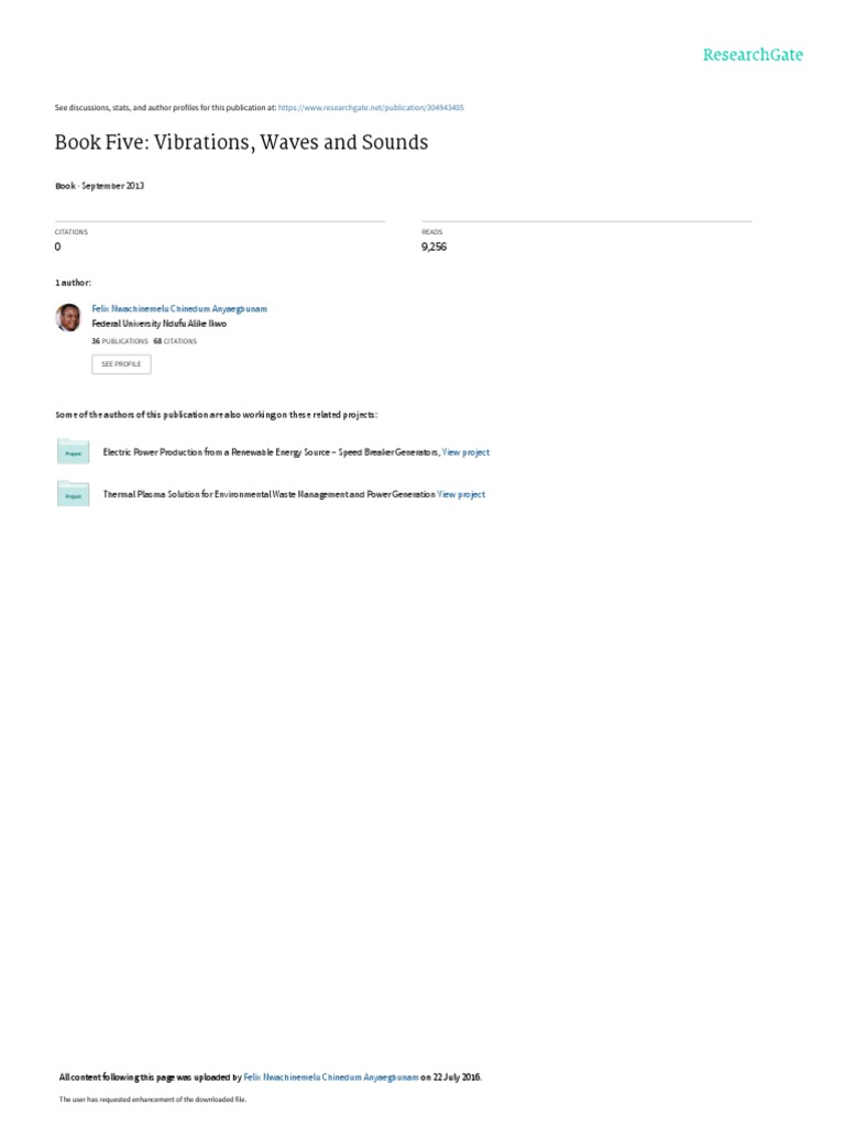 Book 5 Vibrations Waves and Sounds | PDF | Force | Waves