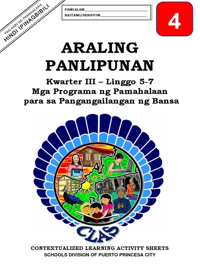 AP4 - q3 - CLAS5-7 - Mga Programa NG Pamahalaan para Sa Pangangailangan ...