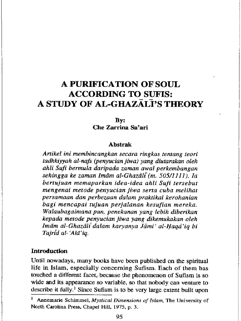 Purification of Soul - Al-Ghazali | PDF | Sufism | Islamic Branches