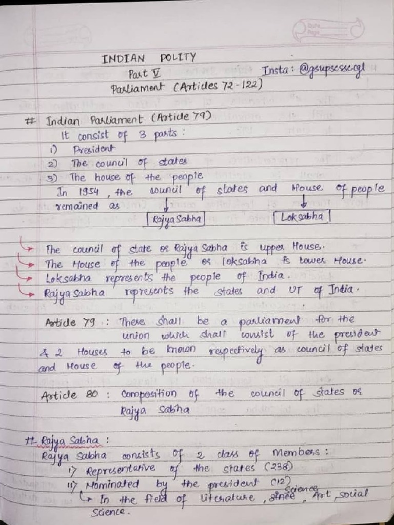 Indian Polity | PDF | Separation Of Powers | Social Institutions
