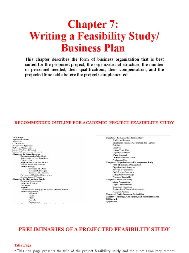 Chapter 7 Writing A Feasibility Study (Business Plan 2) | PDF | Swot ...
