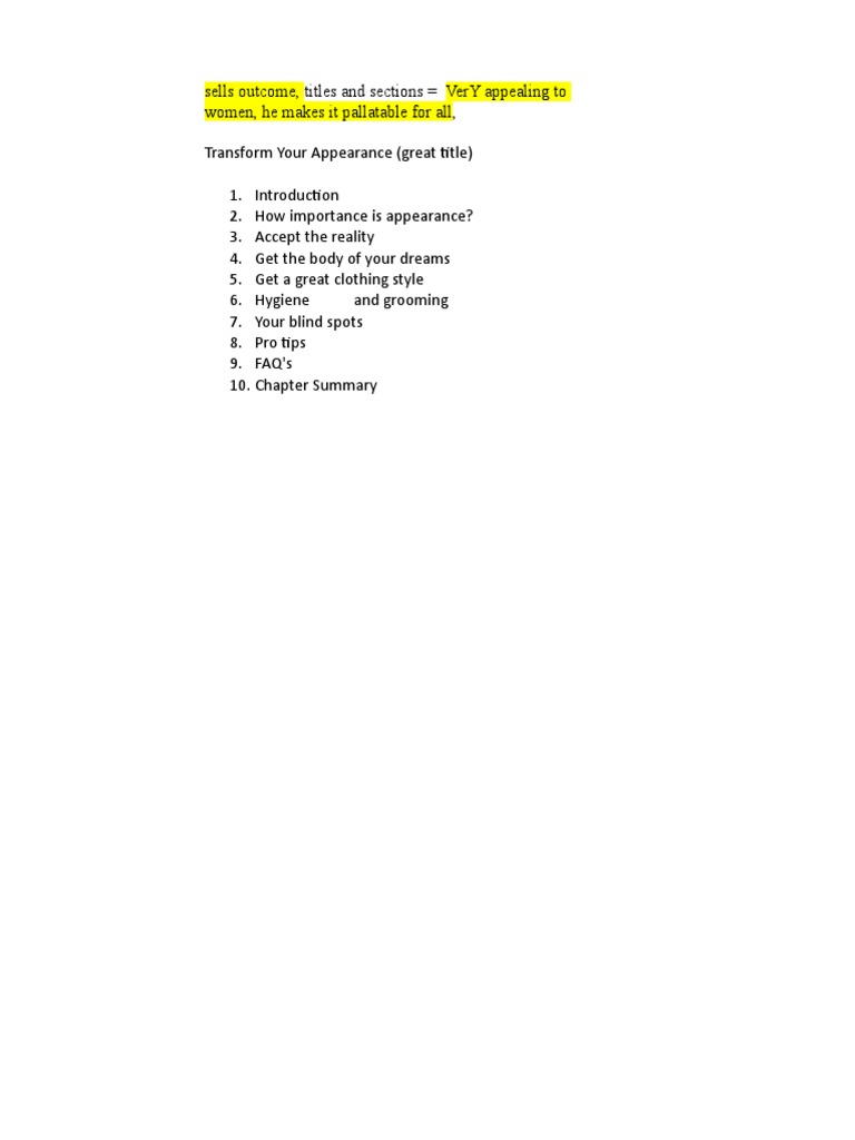 Final 101 - Woman Book - SECTION 1 Outer Game | PDF | Fashion | Beauty