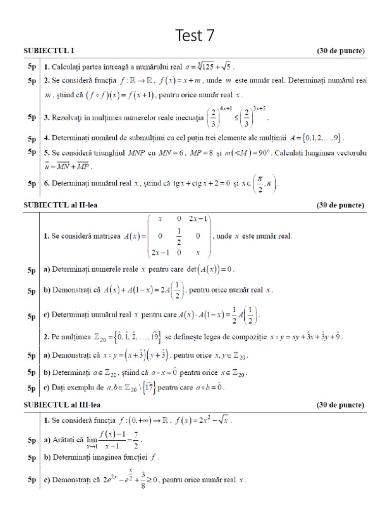 Test 7 Nivel BAC+ | PDF