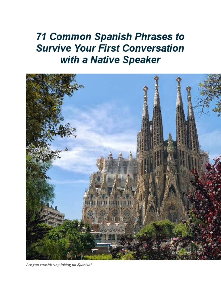 71 Common Spanish Phrases To Survive Your First Conversation With A ...