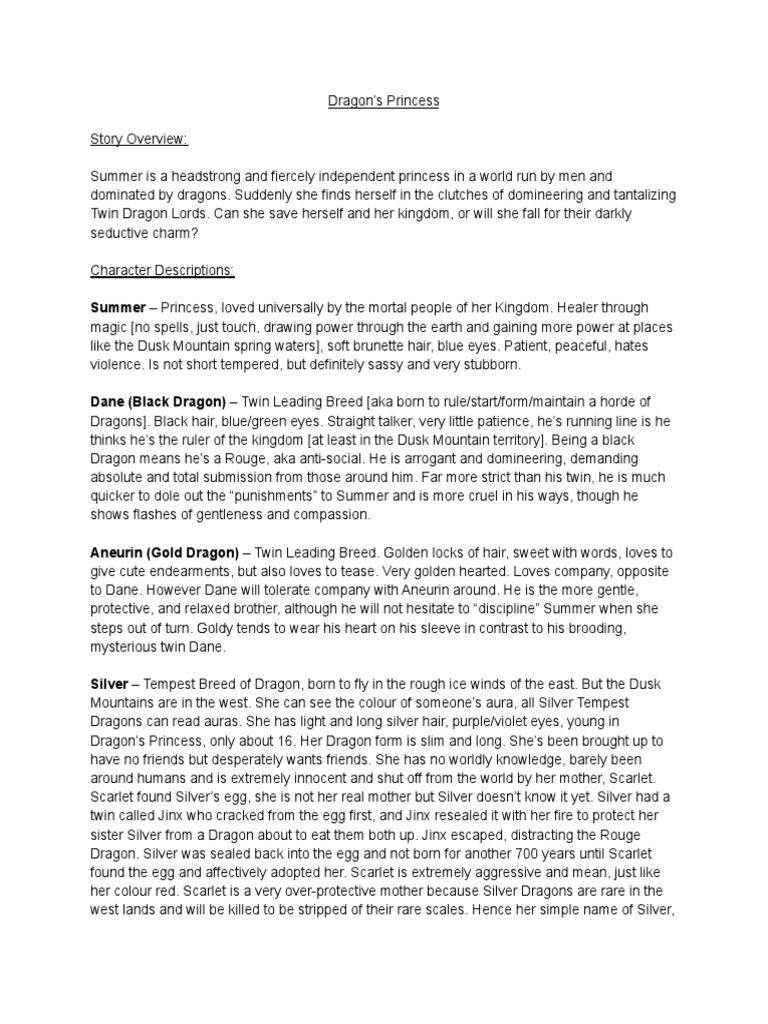 Dragon's Princess - Story Overview | PDF