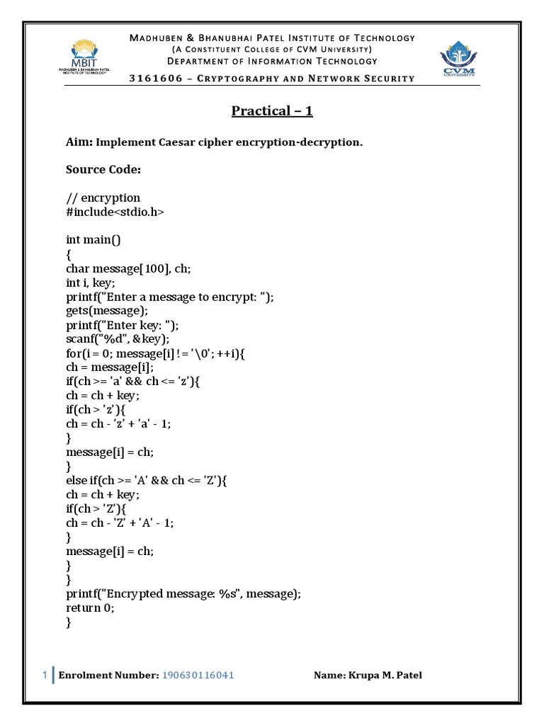 CNS 41 (File) | PDF | Encryption | Computer Science