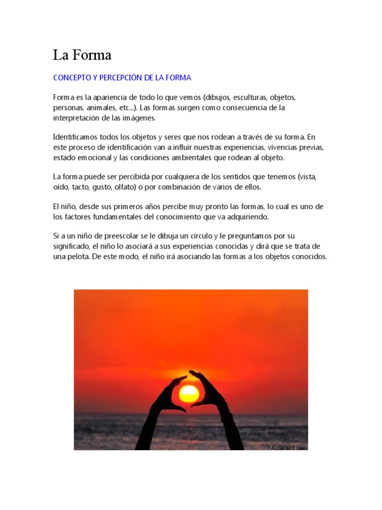 Concepto y percepción de la forma | PDF | Percepción | Geometría