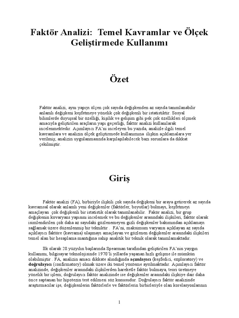 Faktor Analizi 120 | PDF