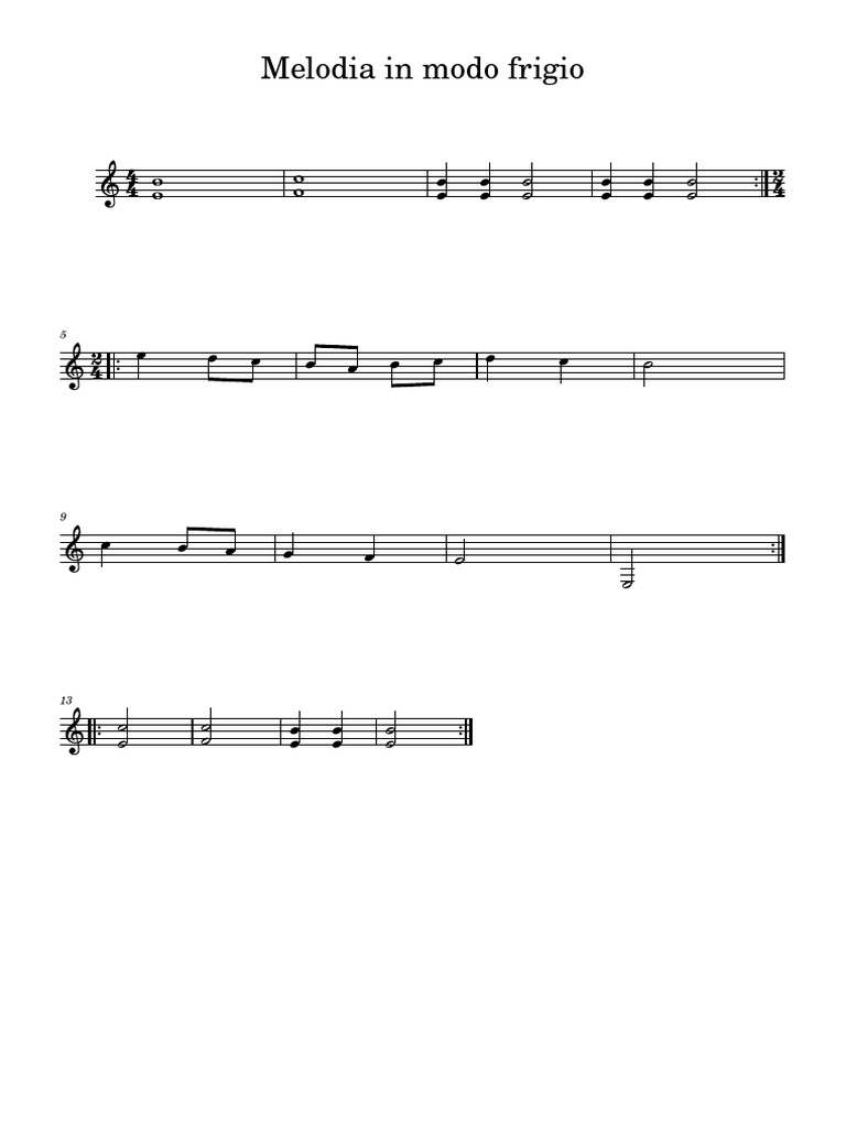 Melodia in Modo Frigio | PDF