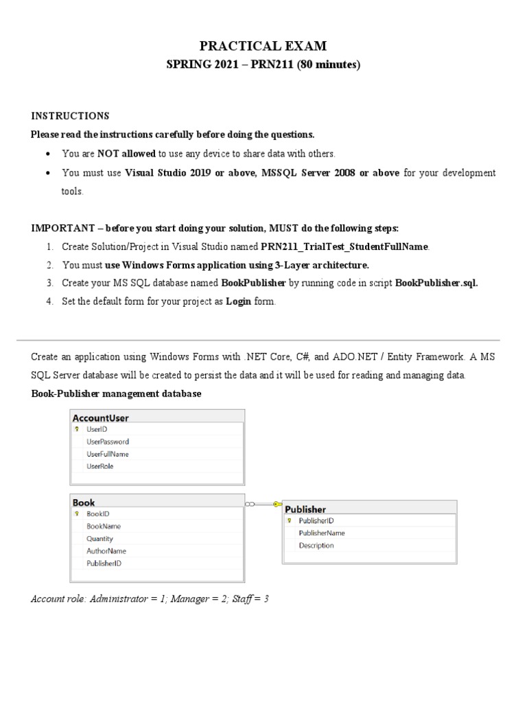 Pe Prn211 Sp22 Dethithu | PDF | Microsoft Sql Server | Data Management