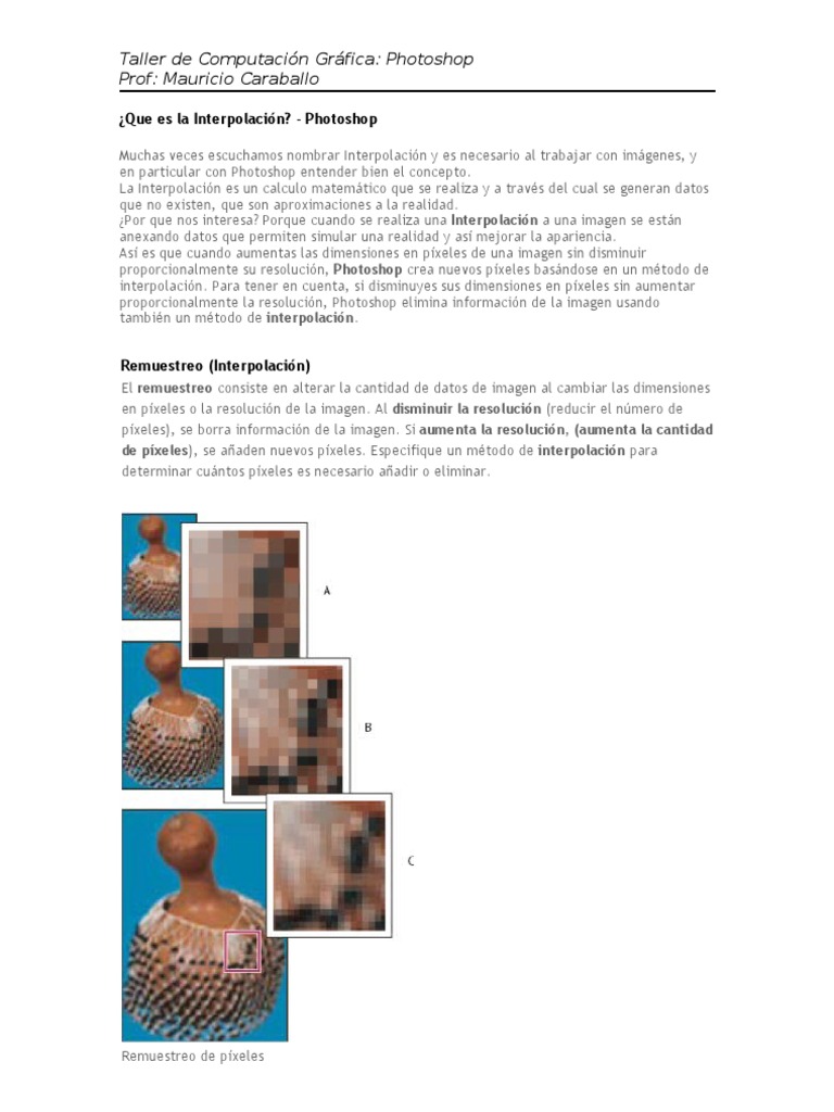 Understanding Image Resampling and Interpolation Methods in Photoshop | PDF | Píxel | Resolución ...