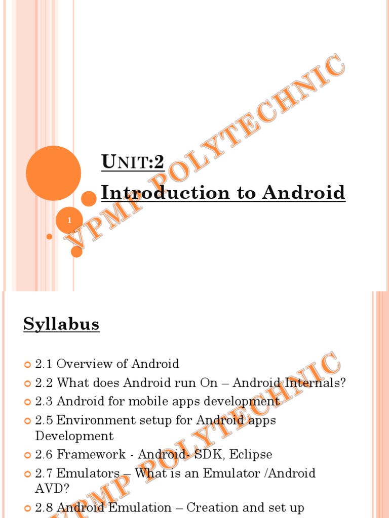 Unit 2 MCAD | Download Free PDF | Android (Operating System) | Eclipse (Software)