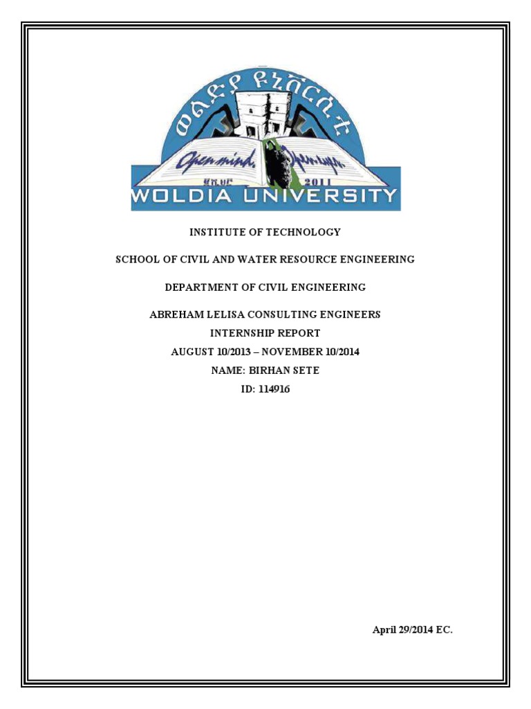 Civil Engineering Internship Report | PDF | Concrete | Plywood