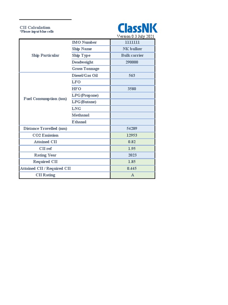 Bulk Carrier CII & Emissions 2023 | PDF | Liquefied Natural Gas | Tonnage