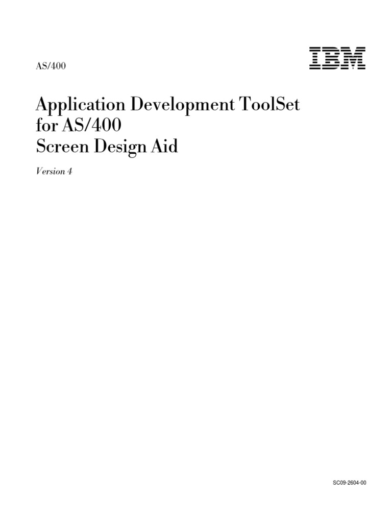 Application Development Toolset For As/400 Screen Design Aid | PDF