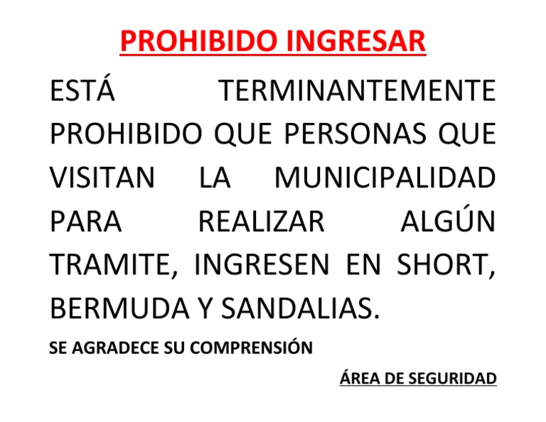 Prohibido Ingresar | PDF