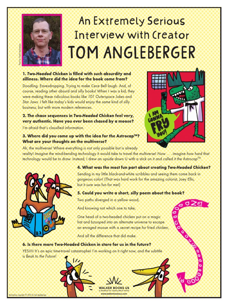 Two-Headed Chicken by Tom Angleberger Author's Note | PDF