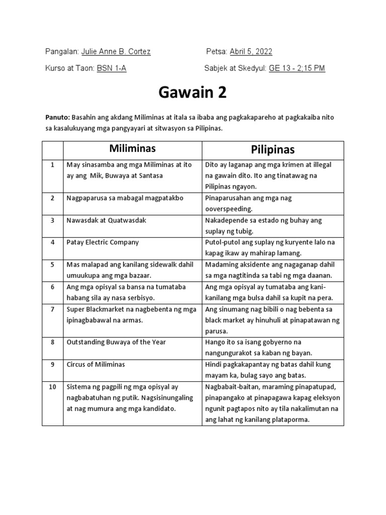 Gawain 2: Miliminas | PDF