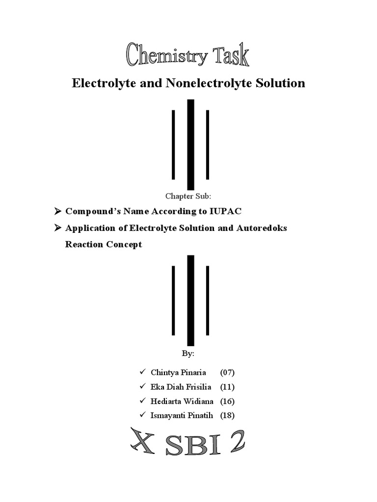 Electrolyte and Nonelectrolyte Solution | PDF | Chemical Compounds ...