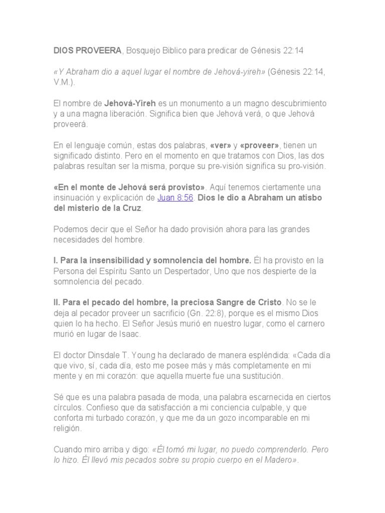 Dios Proveera | PDF | Pecado | espíritu Santo