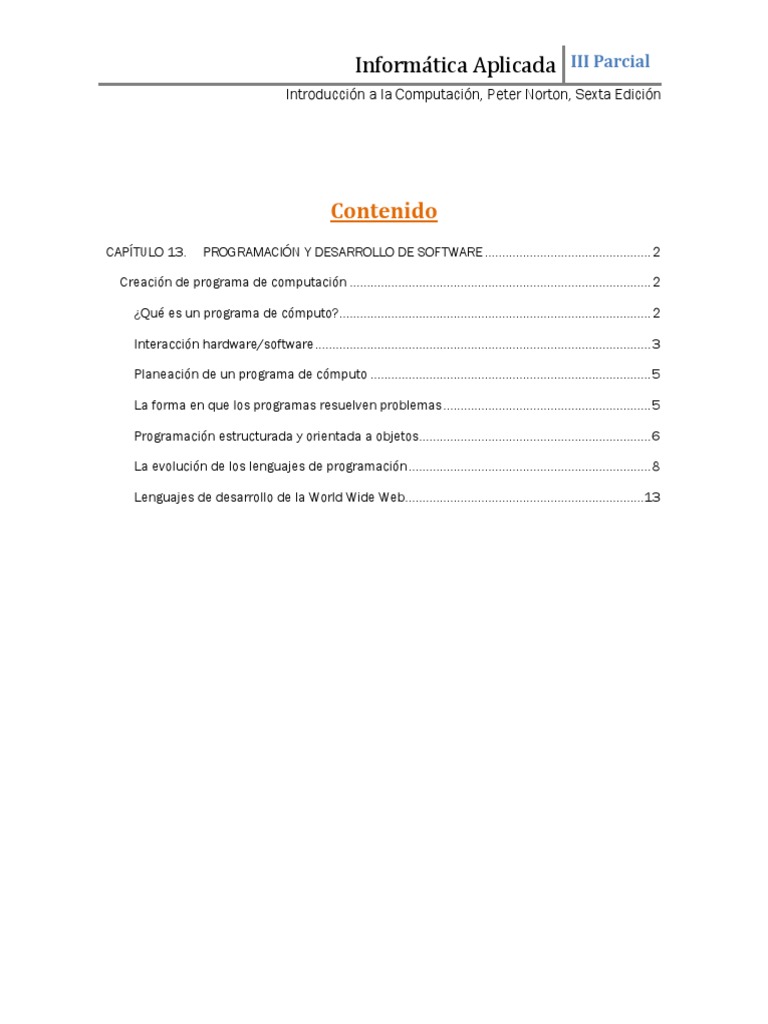 CAPITULO 13 - Lenguajes de Programacion | PDF | Lenguaje de ...