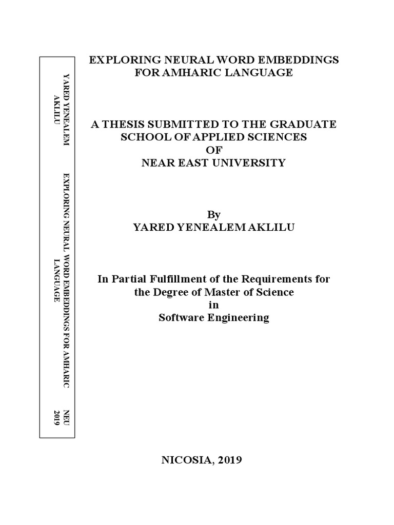 Exploring Neural Word Embeddings For Amharic Languages | Download Free PDF | Machine Learning ...