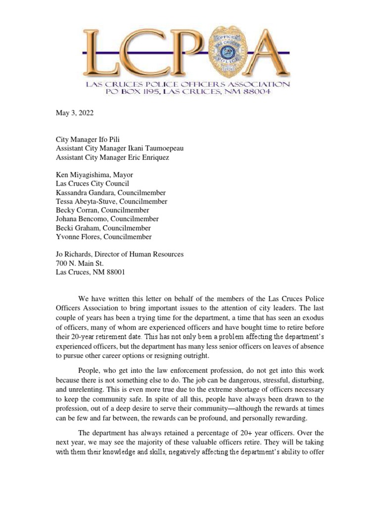 LCPOA Letter | PDF | Career & Growth