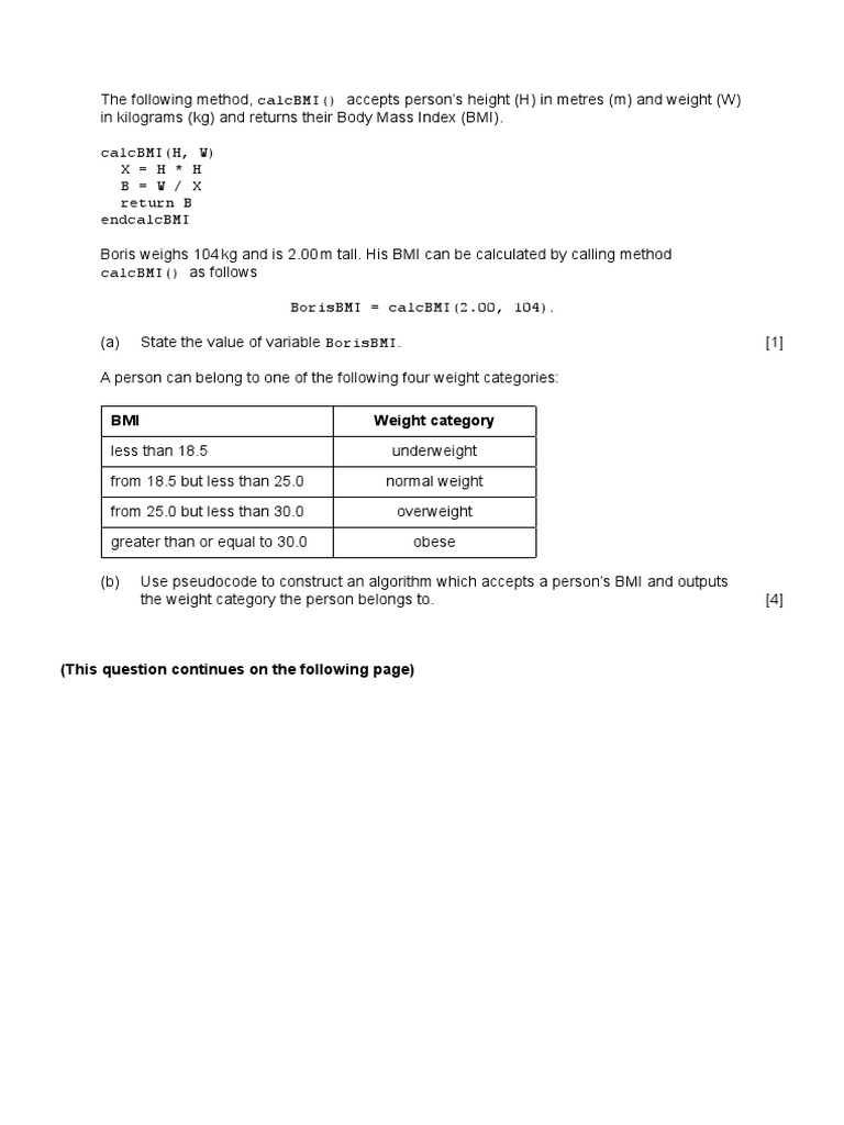 Calcbmi : Bmi Weight Category | Download Free PDF | Body Mass Index | Algorithms