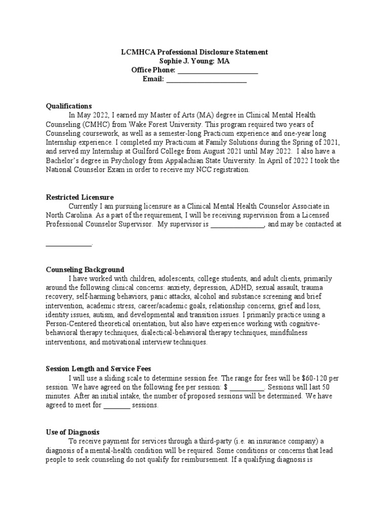 Sophie Young Eportfolio Pds 2022 | PDF | Psychotherapy | School Counselor