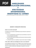 Módulo de Efectividad Interpersonal DBT | PDF | Sicología | Las emociones