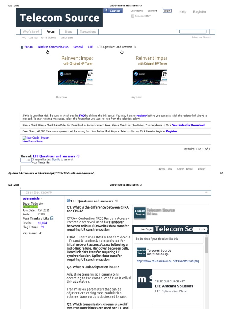 Cbra & Cfra | PDF | Internet Forum | Lte (Telecommunication)