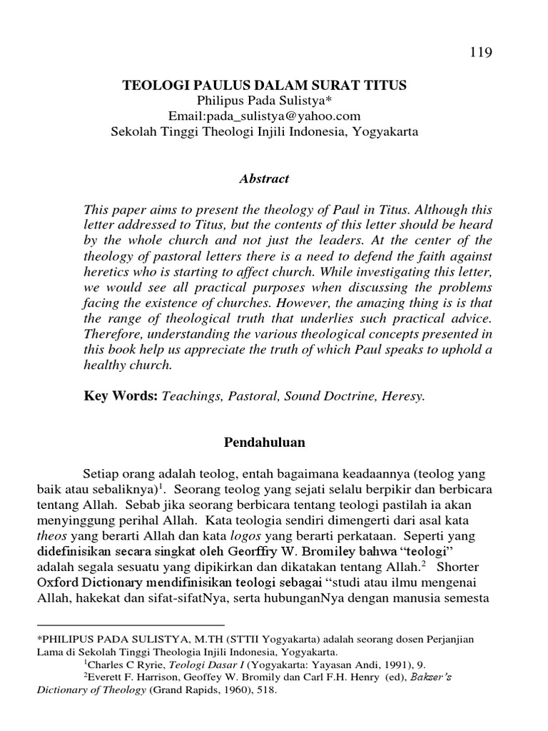 8.teologi Paulus Dalam Surat Titus | PDF