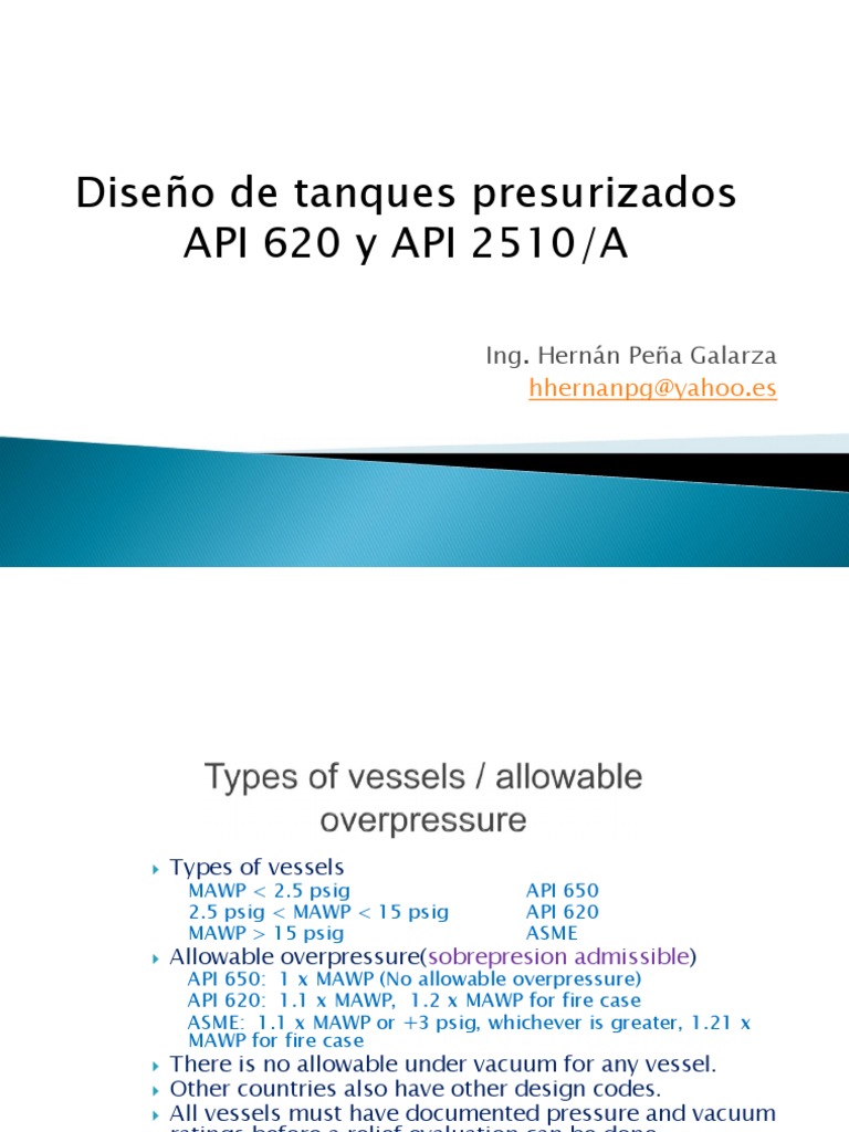 Diseño de Tanques API 620 y 2510/A | PDF