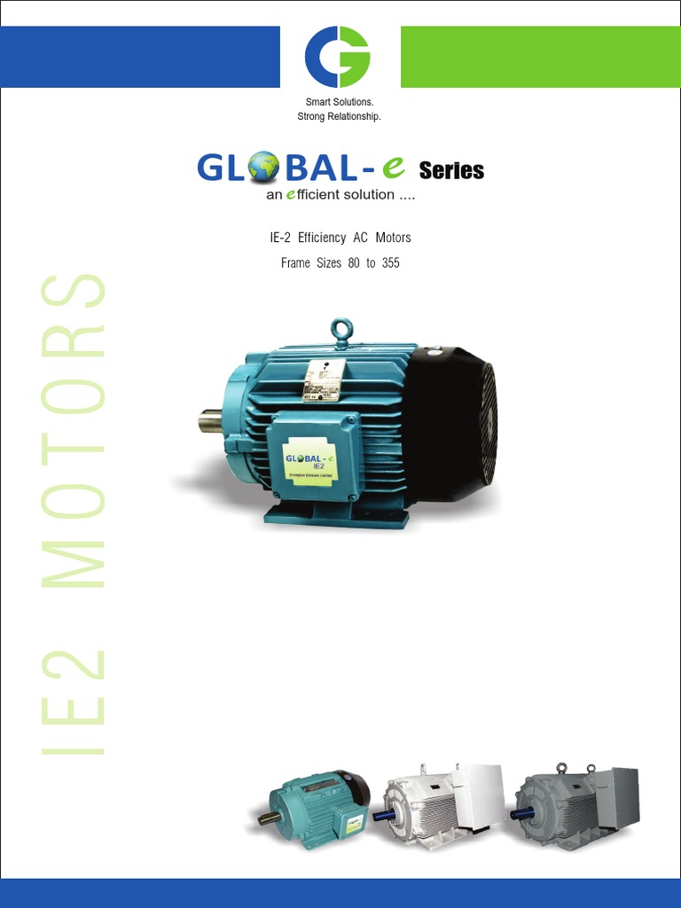 CG IE2 Efficiency AC Motors | PDF | Electric Motor | Climate Change