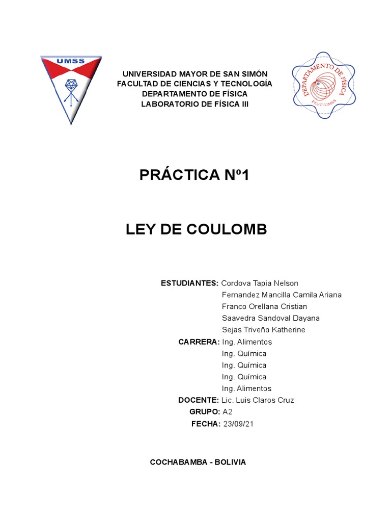 Practica 1 Lab Fisica III | PDF | Fuerza | Mecánica Practica 1 Lab Fisica III | PDF | Fuerza | Mecánica