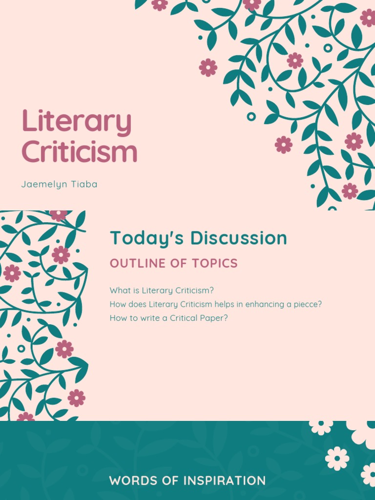 Lesson 2 - Literary Criticism | PDF | Literary Criticism | Essays