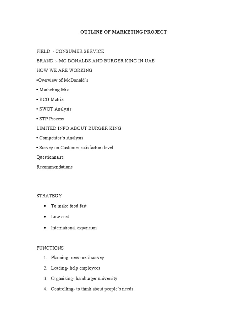 Marketing Project | PDF | Marketing | Business