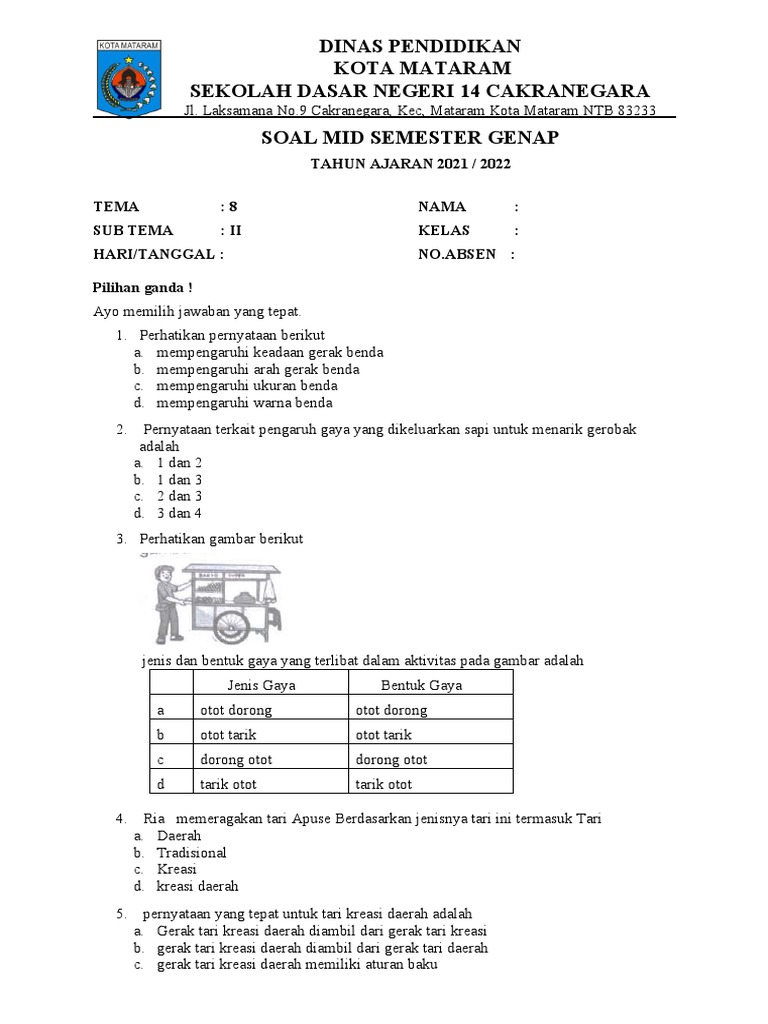 Soal Pak Ketut Tema 8 Sub 2 | PDF