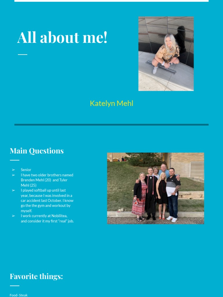All About Me - Marketing | PDF | Self-Improvement