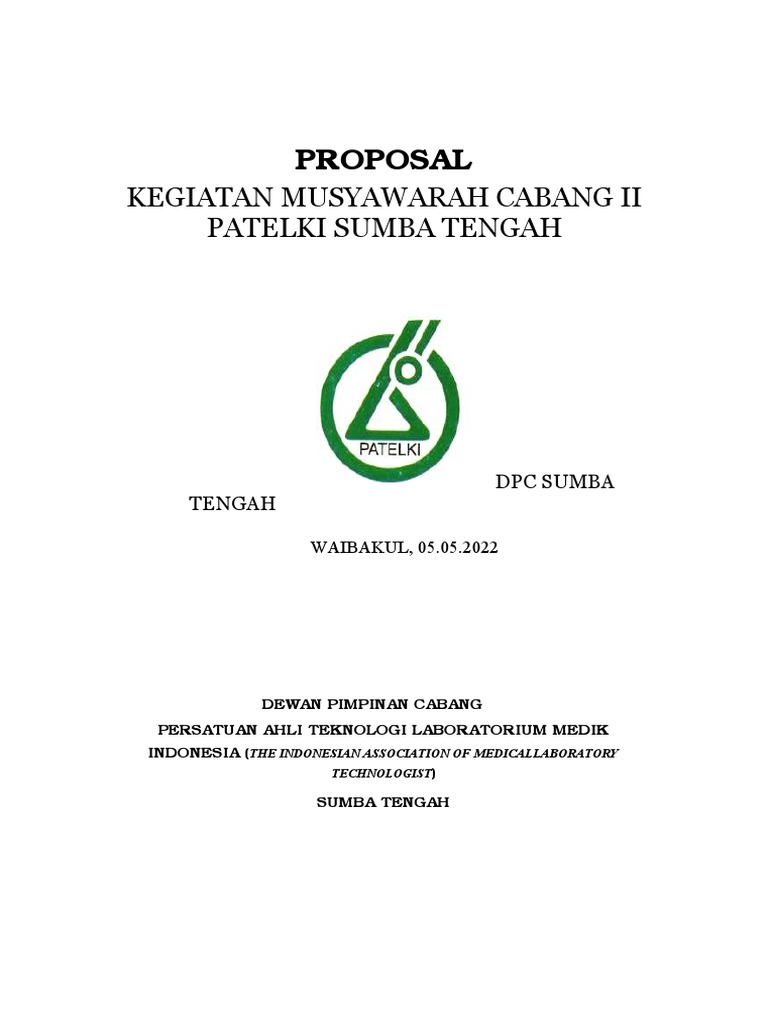 Proposal Muscab II Patelki DPC Sumba Tengah | PDF