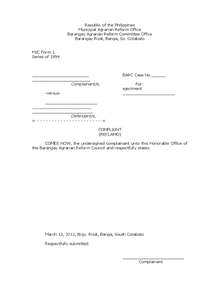 BARC Forms | PDF | Justice | Crime & Violence