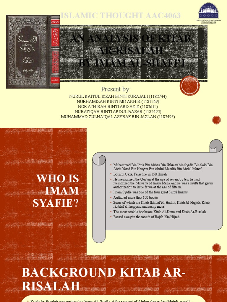 Analysis of Kitab Ar Risalah | PDF | Hadith | Quran