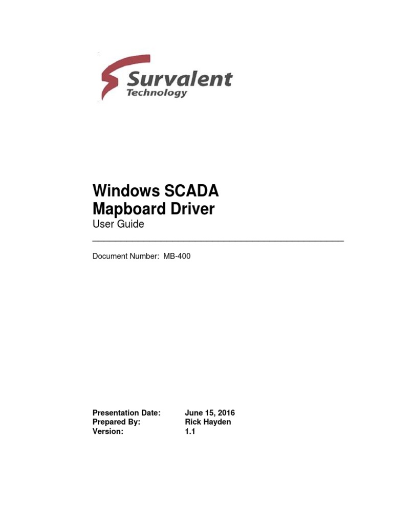 MB400 Mapboard Driver User's Guide 1.1 | PDF