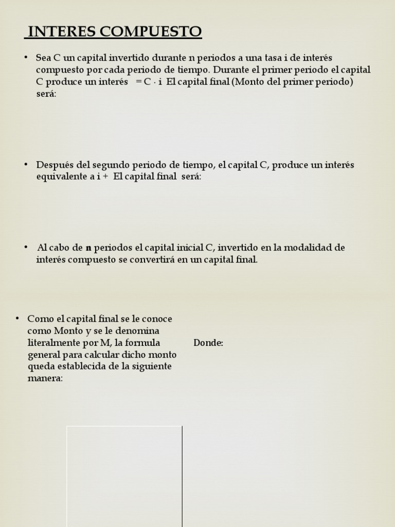 Interes Compuesto Clases | PDF | Finanzas y dinero